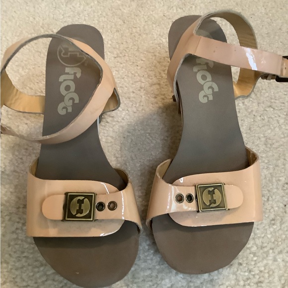 Flogg | Shoes | Flogg Swedish Nude Patent Comfort Clog Heels Size 65 ...